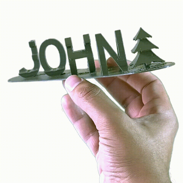 [CUSTOM MADE] Dual Name Illusion Love 3d Printed Gift – Print IN