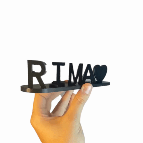 Dual Name Illusion Love 3d Printed Gift